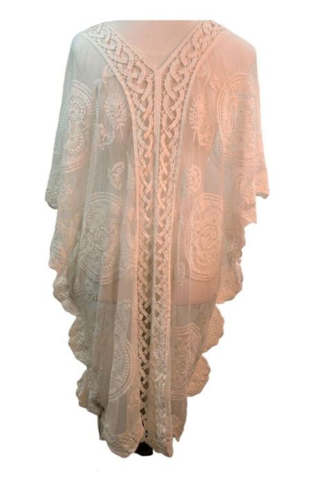 Vince Camuto Womens White Lace Swimsuit Cover Up Os Nwt Ebay