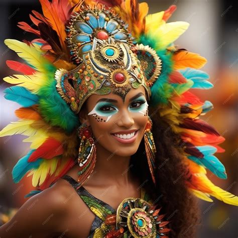 Premium Photo Brazil Woman Rio Carnival Costume