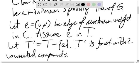 solved prove that if g is a connected weighted graph and e is an edge