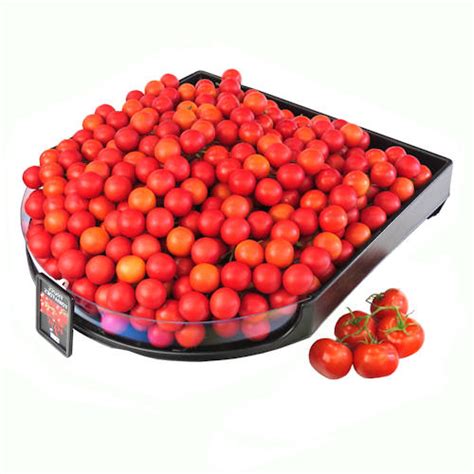 Produce Display Tubs With Curved Clear Curved Fronts