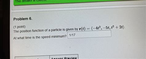 solved problem 6 1 ﻿point the position function of a