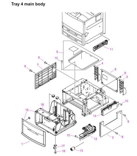Hp Laserjet 9000 9040 9050 Mfp Printer Parts Diagrams