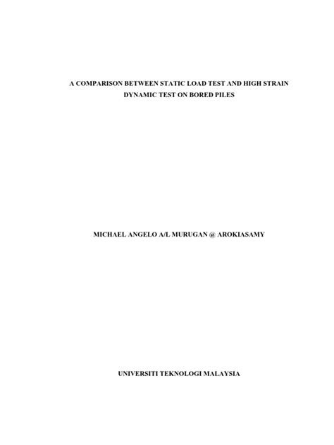 A Comparison Between Static Load Test And High Strain Docshare Tips
