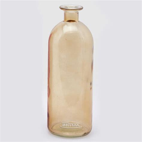 Стеклянная ваза подсвечник Гратин 26 см янтарная купить в интернет магазине Бассейны Intex Intex