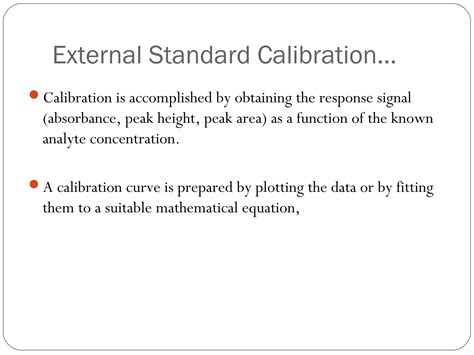 Selection And Calibration Of Analytical Method And Calibration Methods Ppt