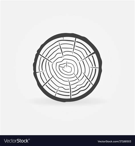 Tree Rings On Saw Cut Tree Trunk Concept Vector Image