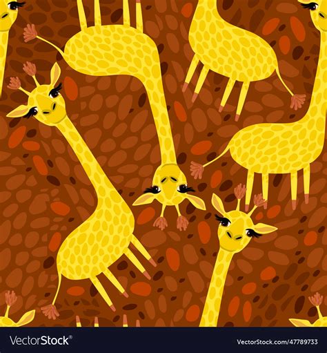 Giraffe Pattern Royalty Free Vector Image Vectorstock