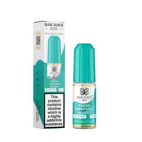 Fresh Menthol Mojito Nic Salt E Liquid Vape Juice By Bar Juice Bar Juice