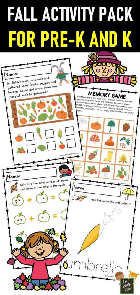 Fall Activity Pack For Prek And K Free Homeschool Deals