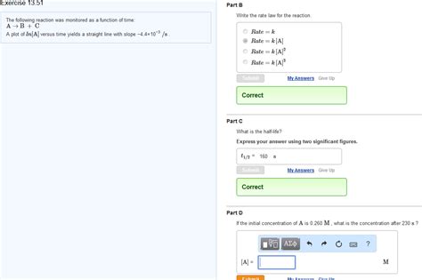 solved the following reaction was monitored as a function of