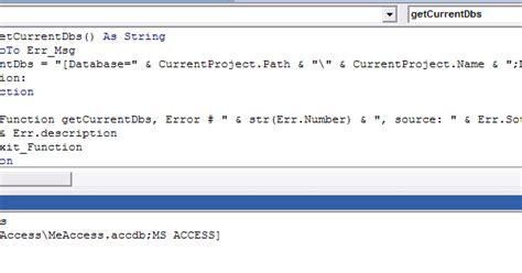 Get Current Database