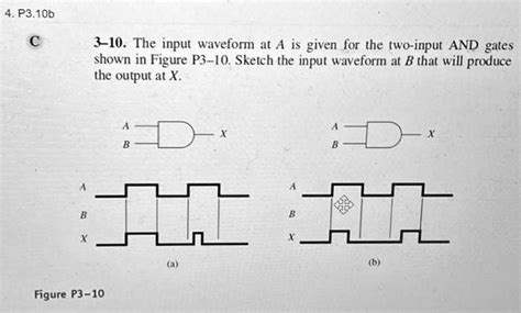 4p310b 3 10 The Input Waveform At A Is Given For The Two Input And