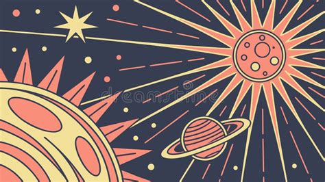 Couple Gazing At Ringed Planet Cosmic Romance Landscape Vector Design