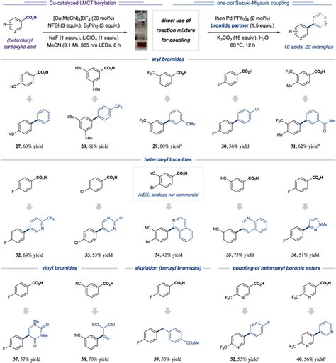 Decarboxylative Borylation And Cross Coupling Of Heteroaryl Acids