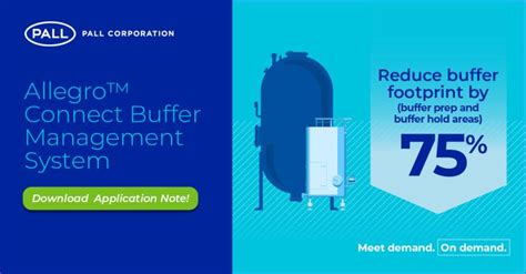 Joerg Holtkamp On Linkedin Pall Biotech Reduce Buffer Footprint