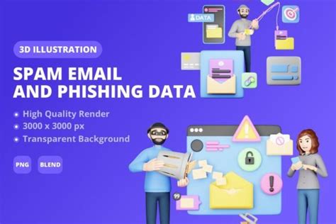 Spam Email And Phishing Data 3dcharacter Graphic By Imoogigraphic