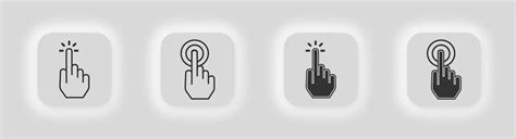 Premium Vector Click The Finger Icon Hand Pointer Symbol Sign Mouse Cursor Vector