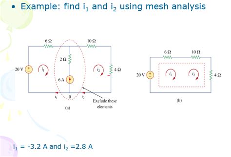 Solved Example Find I1 And I2 Using Mesh Analysis V