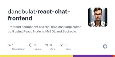 github danebulat react chat frontend frontend component of a real