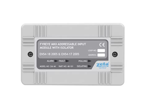 Fyreye Mkii Addressable Input Module With Sc Isolator Loop Powered Zeta Alarms