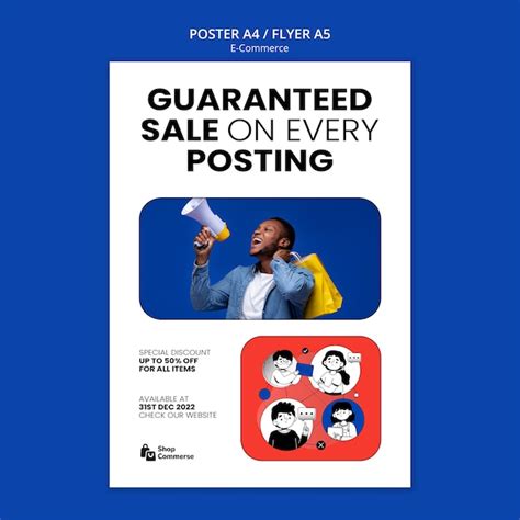 Flat Design E Commerce Platform Poster Template Free Psd