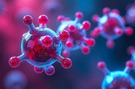 Close Up Of Flowing Molecules Under Microscope Medicine Research Concept Biochemical Detail