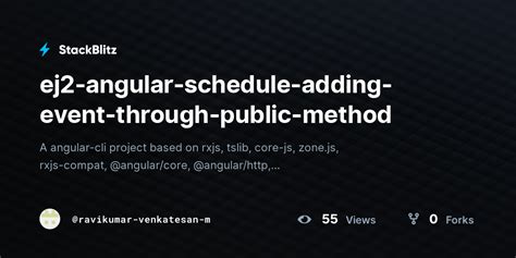 Ej2 Angular Schedule Adding Event Through Public Method Stackblitz