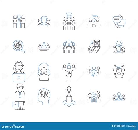 I Nterviewing Techniques Line Icons Collection Preparation Active