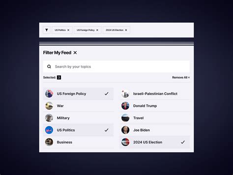 Ai Interface Filter Widget Vtnews By Lazarev Product Design For