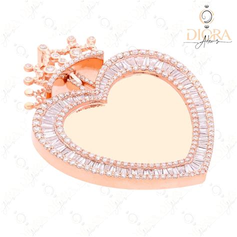 10k 14k Rose Gold Heart Pendant Crown Loop 390cts Egl Lab Certified