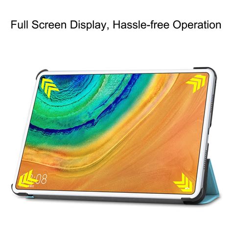 For HUAWEI MatePad Pro ENKAY PU Leather Plastic Bottom Case With Three Folding Holder