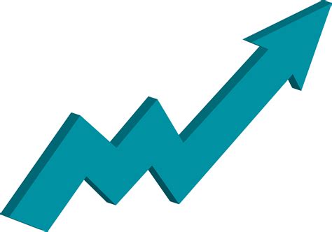 D Arrow Business Graph Illustration Transparent Background PNG
