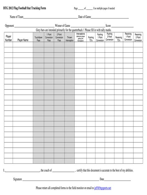 Football Stats Template