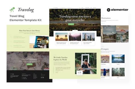 Travelog Travel Blog Elementor Template Kit