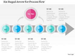 Six Staged Arrow For Process Flow Flat Powerpoint Design PowerPoint Slide Template