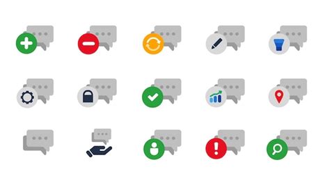 Premium Vector Chat Discussion Forum Dialogue Communication Icon Set Collection Isolated Graphic