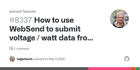 How To Use Websend To Submit Voltage Watt Data From A Sonoff Pow R2 To My Webservice · Issue