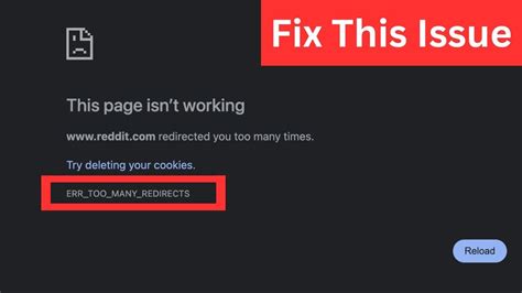 This Page Isn T Working Redirected You Too Many Times How To Fix This Page Isn T Working In