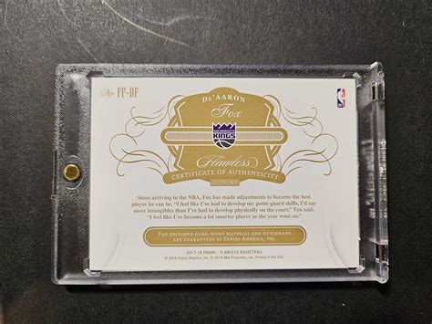 2017 18 Panini Flawless Deaaron Fox Rc 手提 达龙 福克斯 小狐狸 基根 穆雷默里 队友新秀 正新秀 Rpa 1 18编 首编 库里门徒 对飙 东契奇