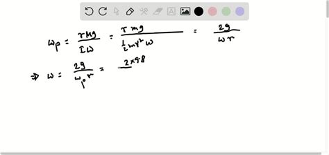 Solved The Precession Angular Velocity Of A Gyroscope Is 1 0 Rad S If