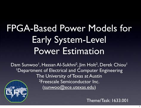 pdf fpga based power models for early system level power cse