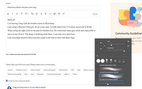 Photoshopwacom Brushes Menu Bug Adobe Product Community 11905433