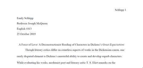 MLA Style Formatting Example Paper Pennsylvania Highlands Community College Library