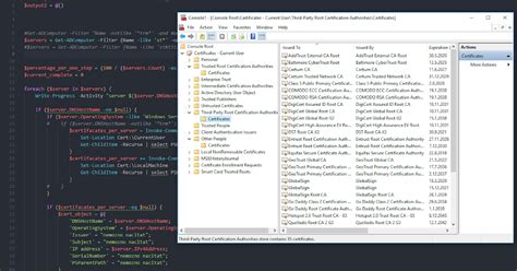 Powershell Certificates Report From Servers In Domain