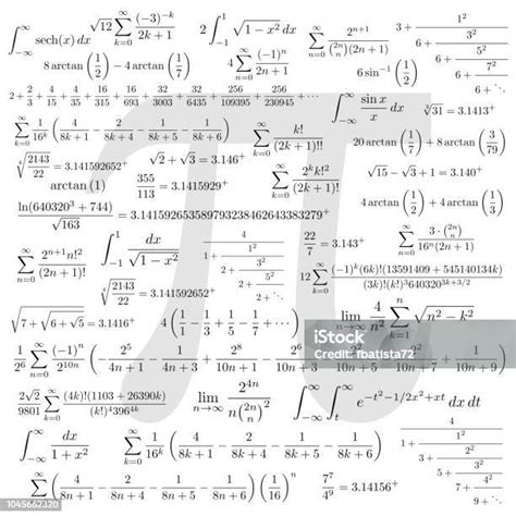 Pi 기호 수학 상수 무리수 그리스 문자 그리고 많은 수식 배경 공부에 대한 스톡 벡터 아트 및 기타 이미지 공부 과학 교육 Istock