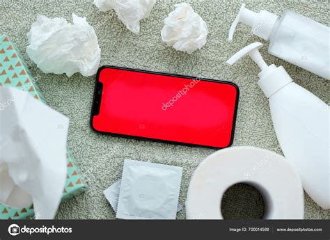 Mockup Adult Content Website App Smartphone Display Porn Watching Attributes Stock Photo