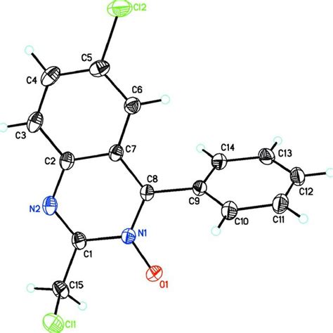 Ortep Drawing Of I C 15 H 11 Cl 2 N 2 O Showing The Labeling Scheme
