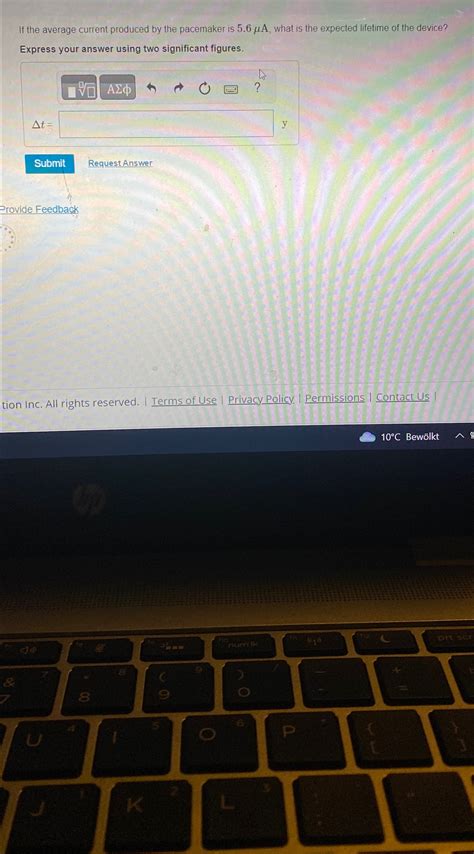 If The Average Current Produced By The Pacemaker Is