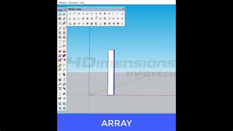 how to use the array function in 1001bit tools for sketchup sketchup