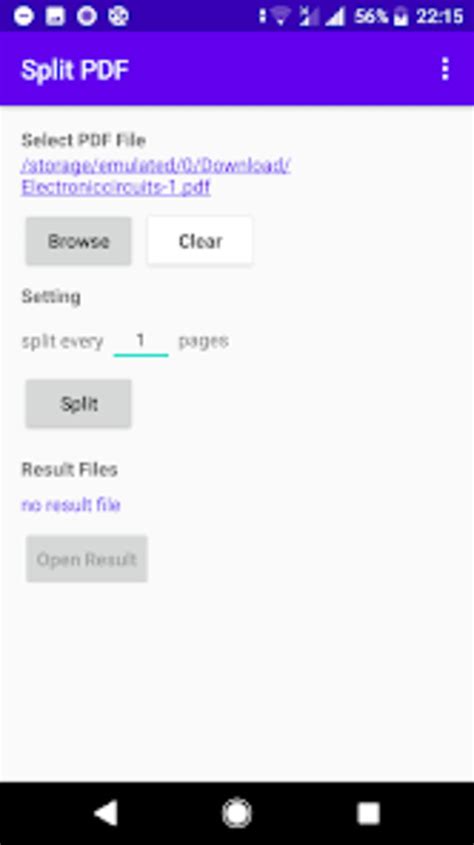 split pdf pages for android download